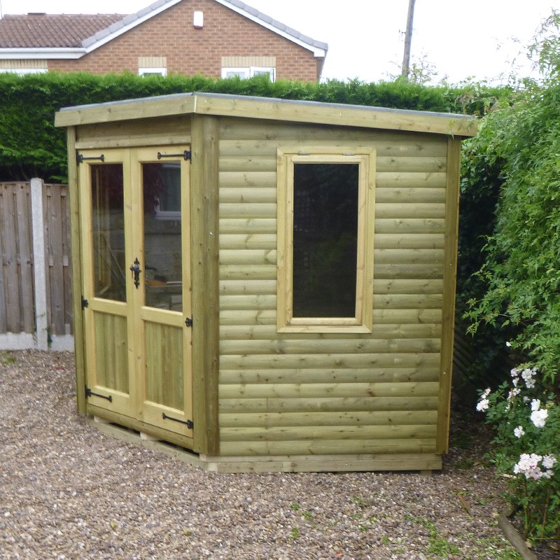 Deluxe Corner House Loglap | Summerhouse | Jons Sheds